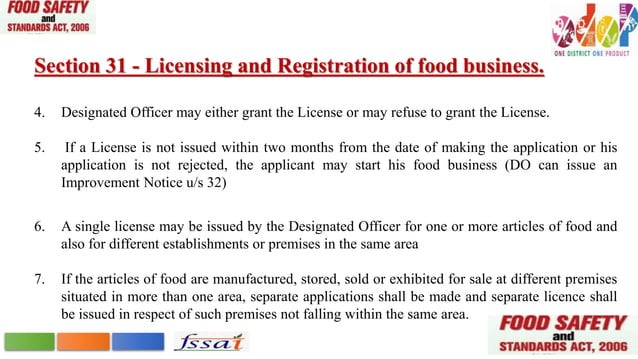 FOOD SAFETY LICENSE and registration | PPT