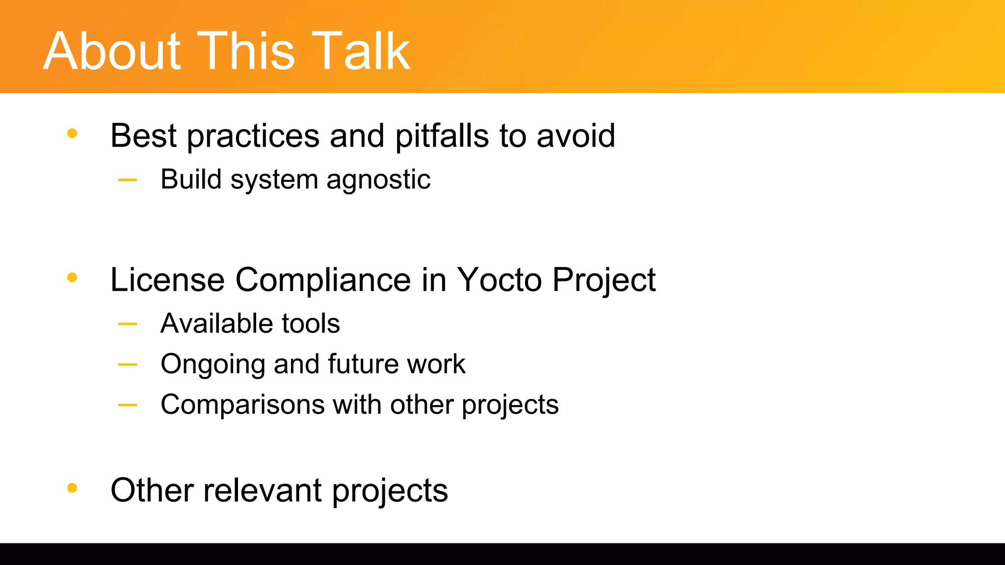 License compliance in embedded linux with the yocto project | PPTX
