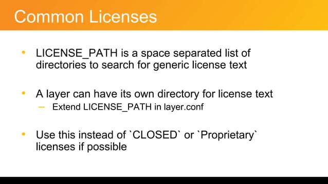 License compliance in embedded linux with the yocto project | PPTX