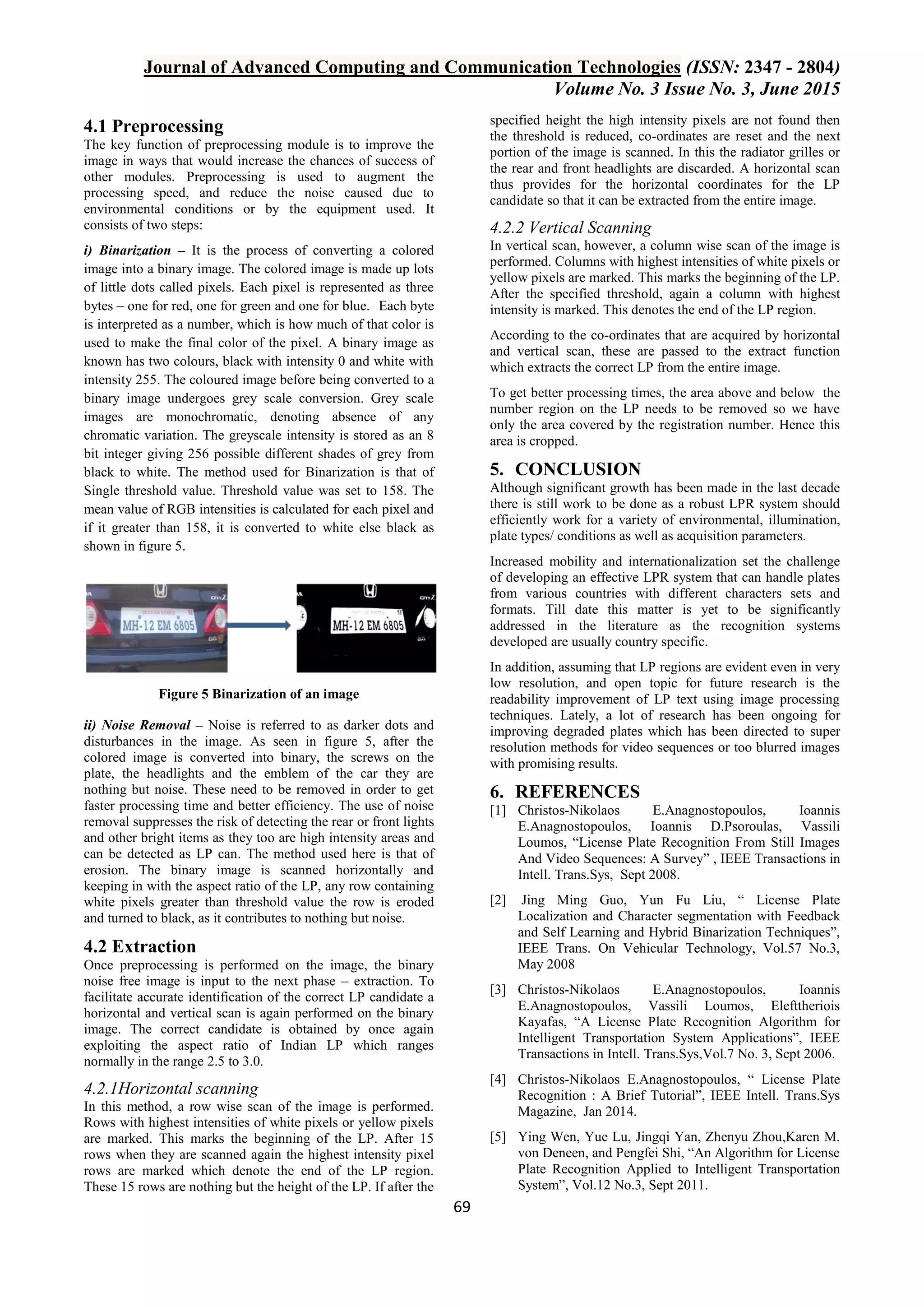 License plate recognition an insight to the proposed approach for plate ...