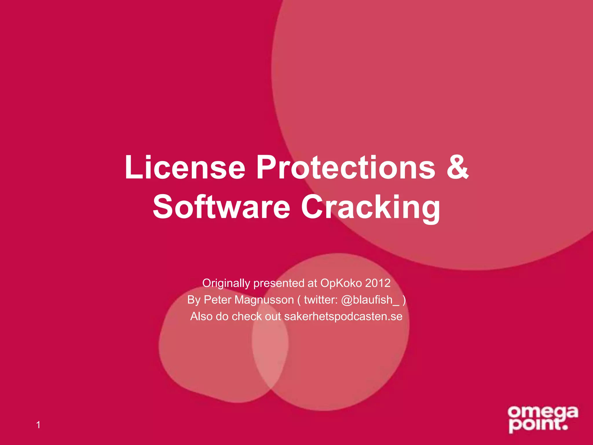 License protections & software cracking | PPT