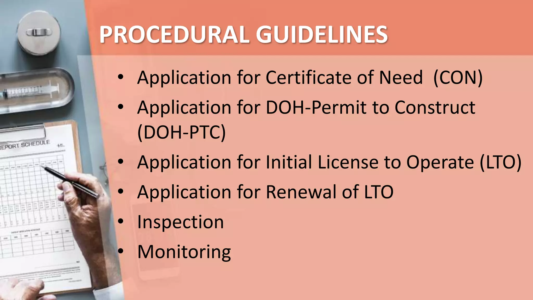 Licenses and standardization of hospitals | PPTX