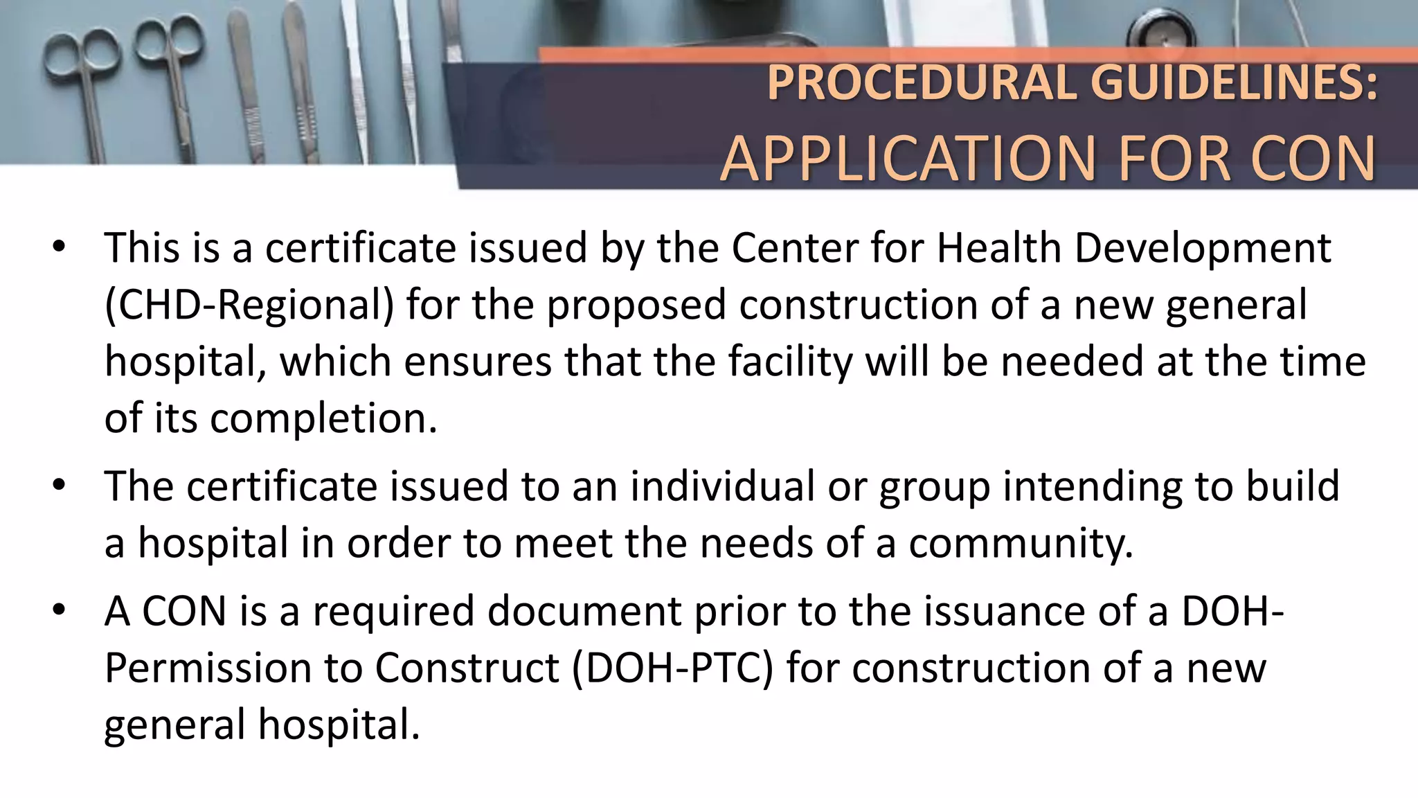 Licenses and standardization of hospitals | PPTX