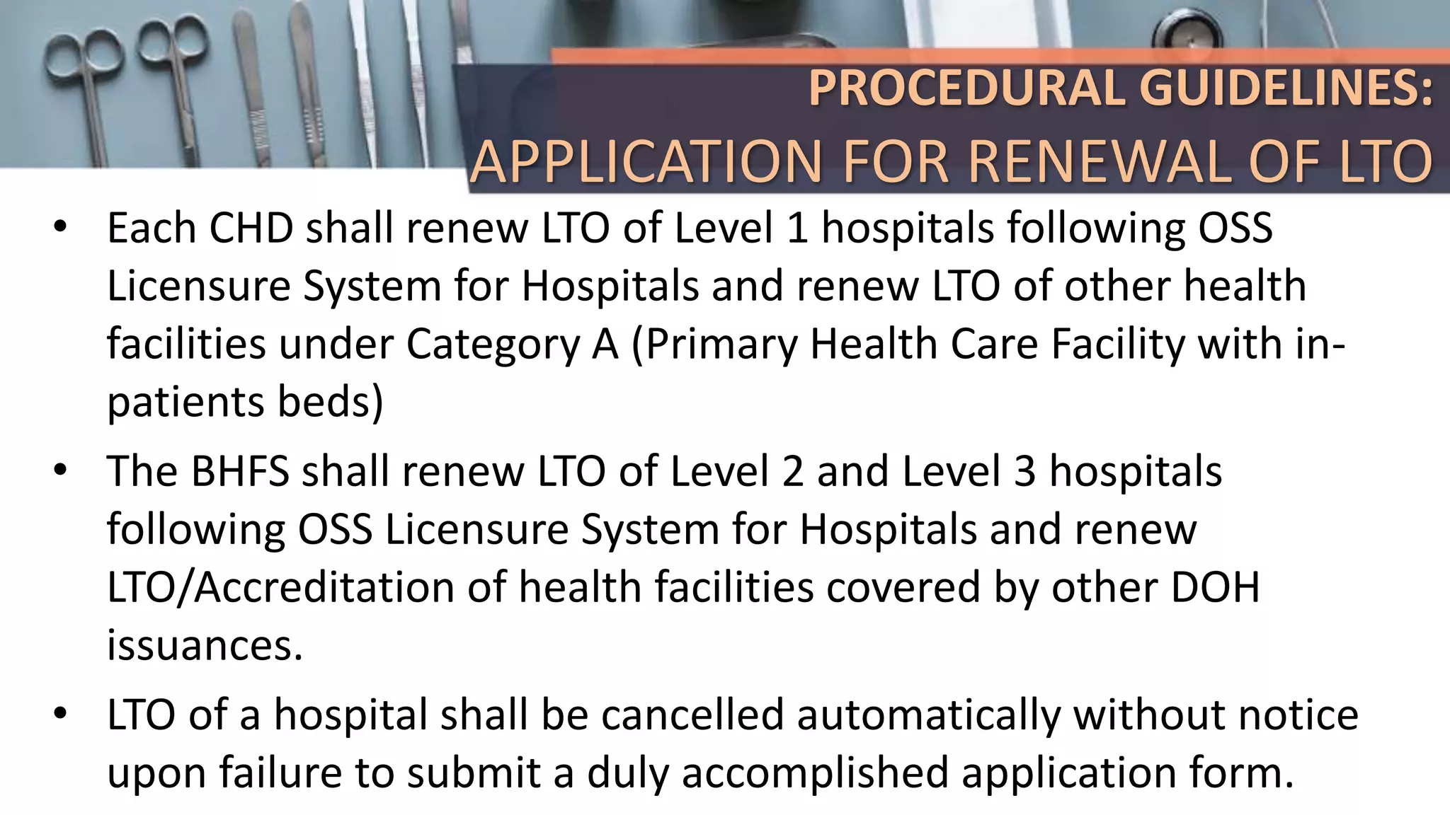Licenses and standardization of hospitals | PPTX