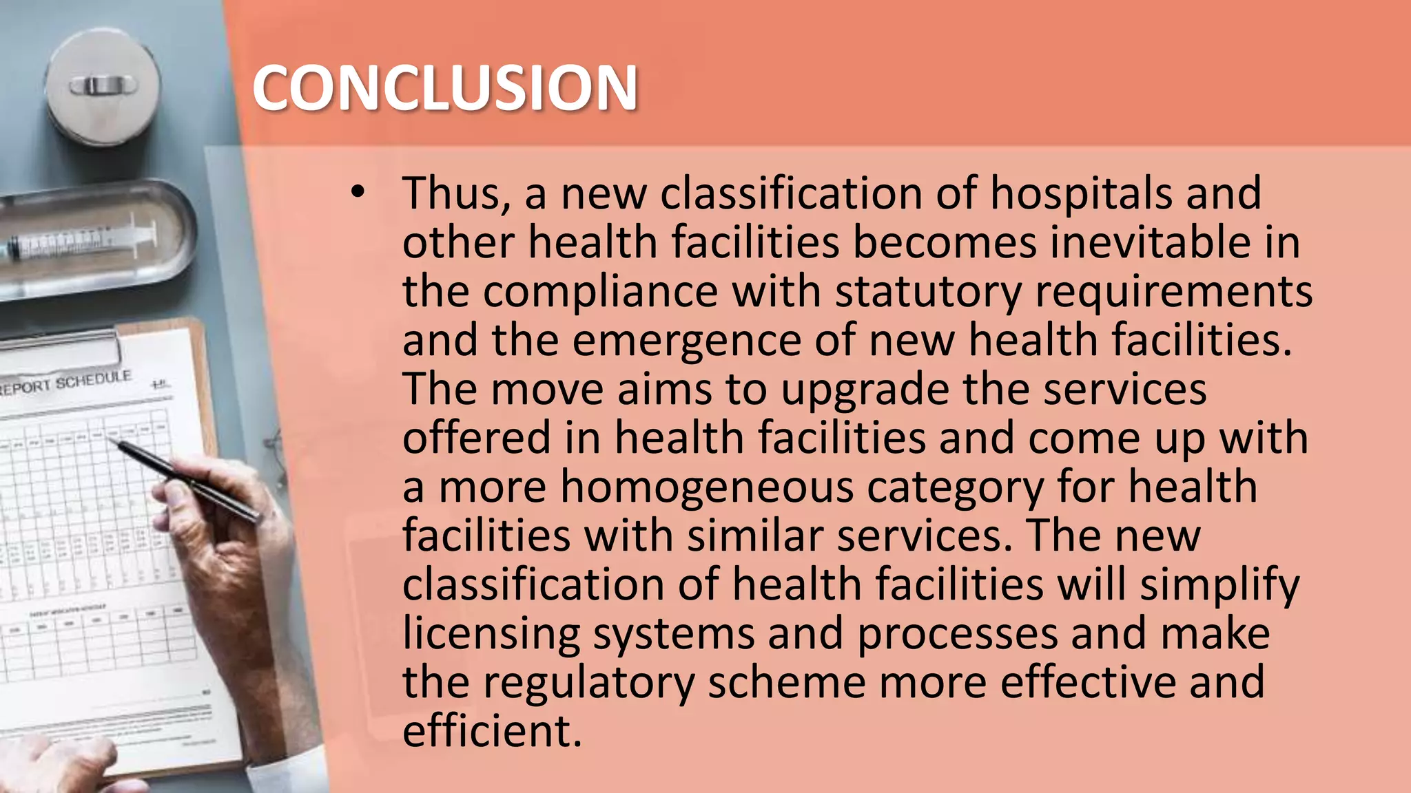 Licenses and standardization of hospitals | PPTX