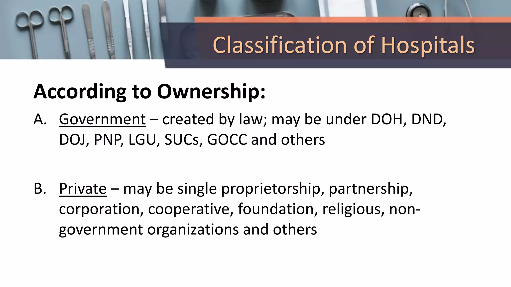 Licenses and standardization of hospitals | PPTX