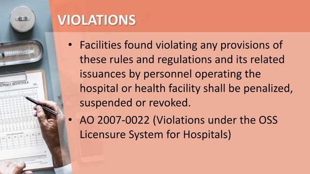 Licenses and standardization of hospitals | PPTX | Healthcare Industry ...