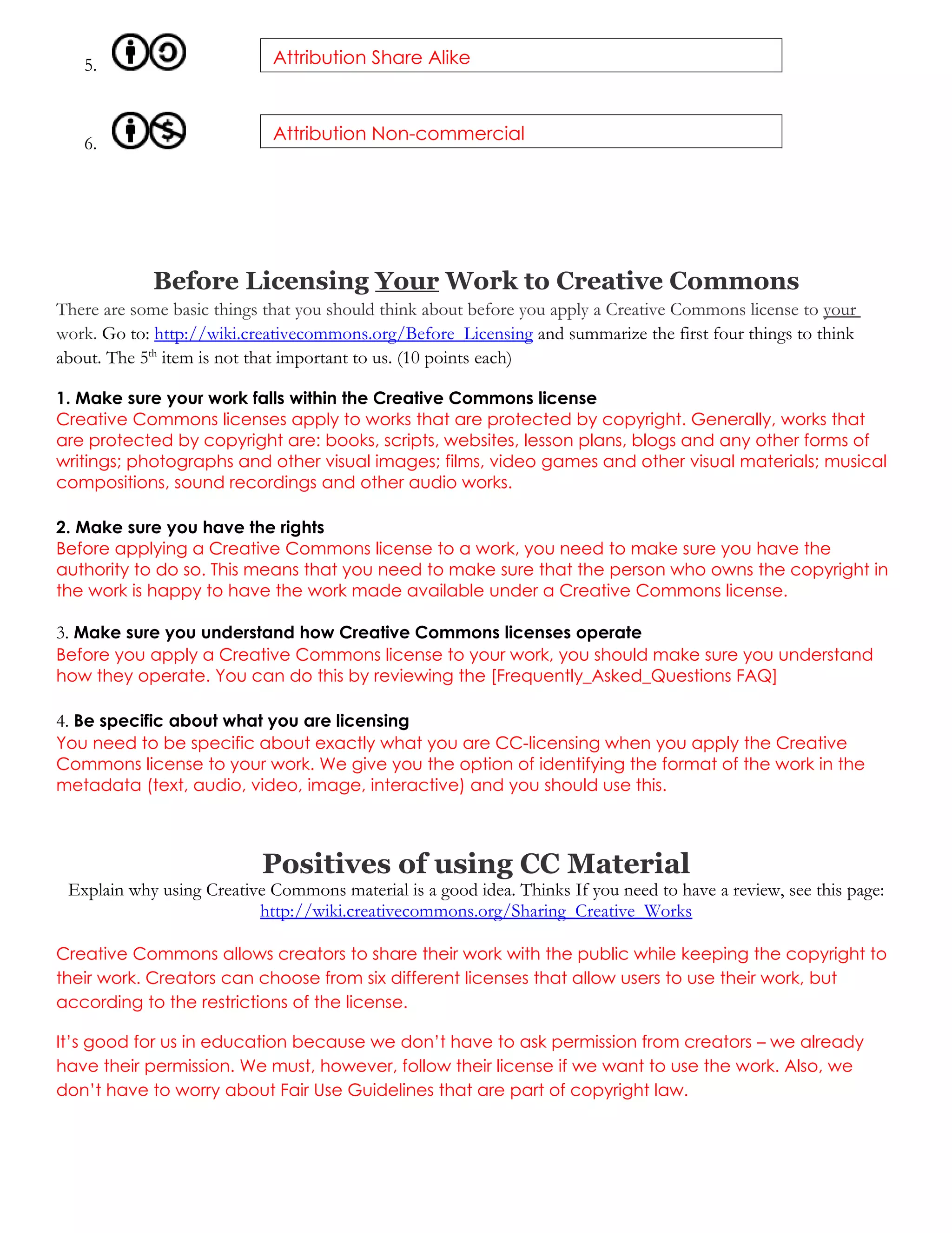 Licenses Worksheet Answers | DOC