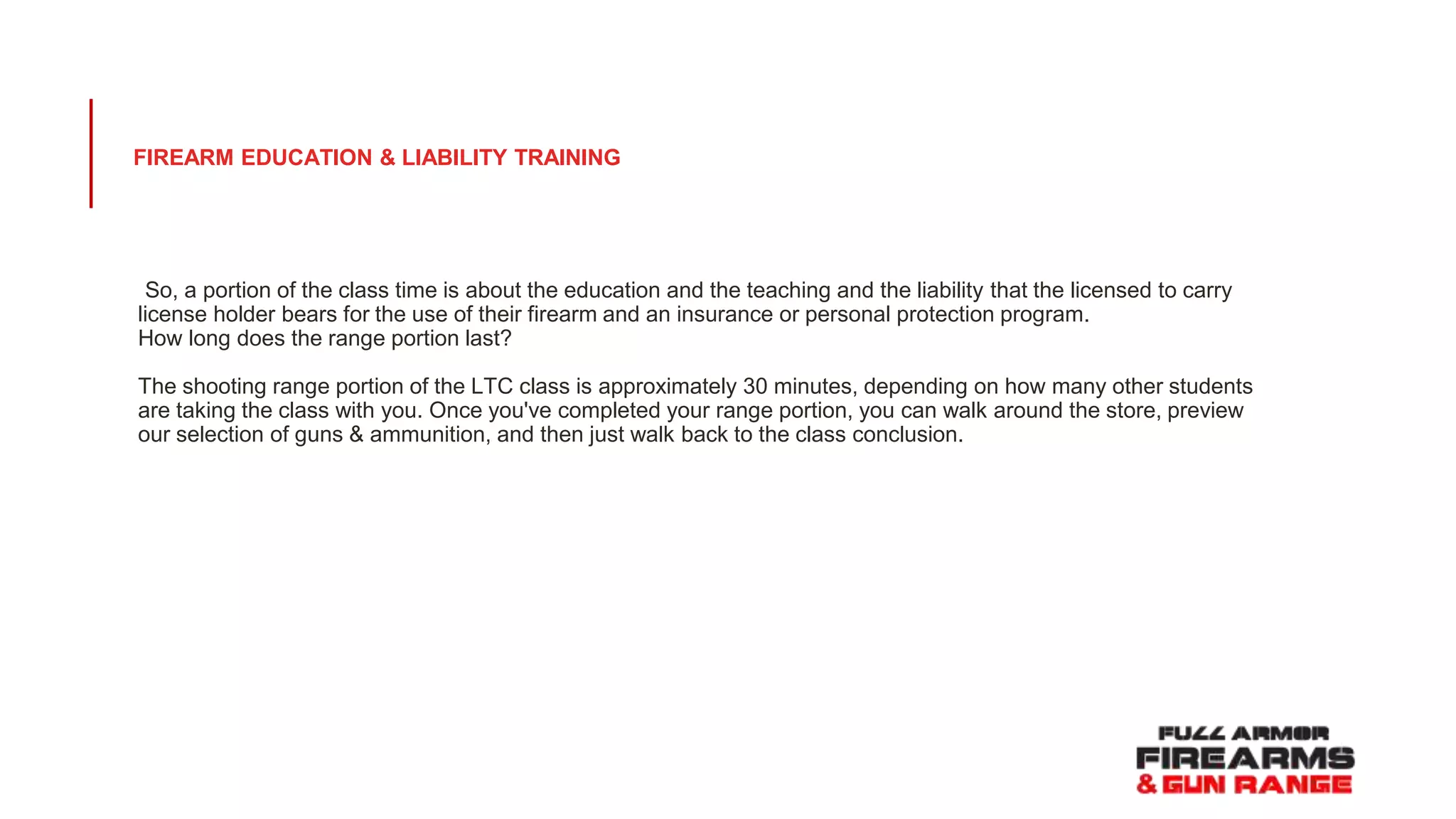 License to carry Full Armor gun range slideshow | PPT