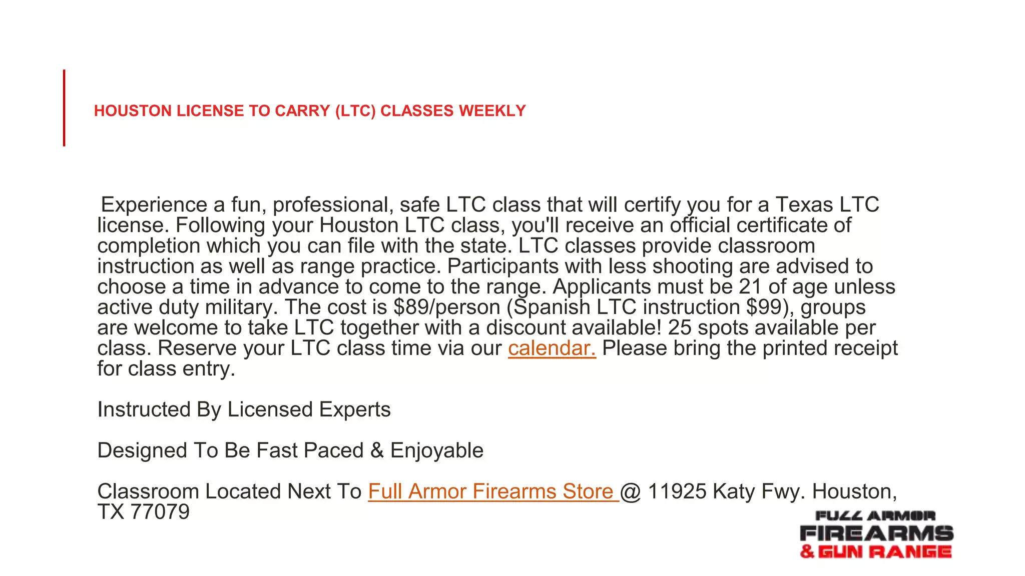 License to carry Full Armor gun range slideshow | PPT