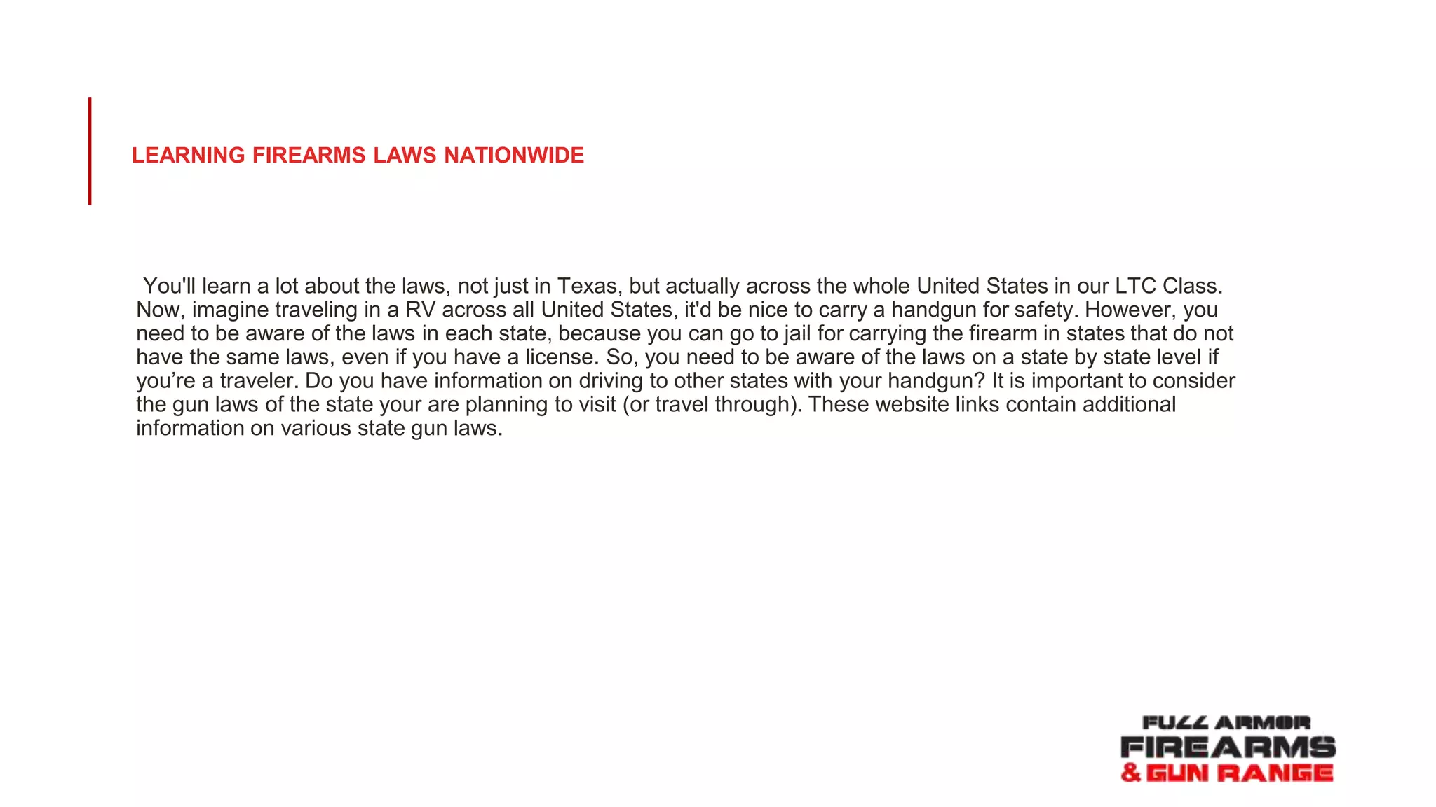 License to carry Full Armor gun range slideshow | PPT