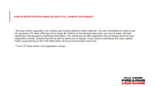 License to carry Full Armor gun range slideshow | PPT