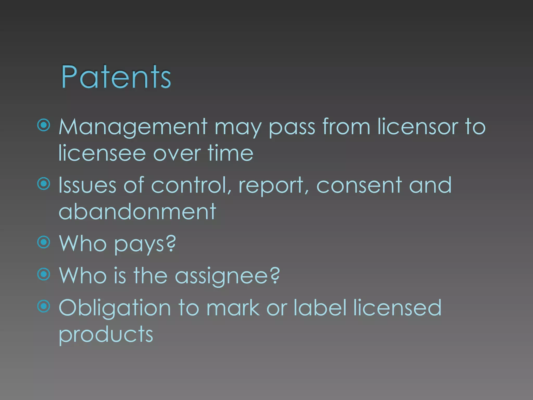 Licensing Agreement Terms | PPS | Law