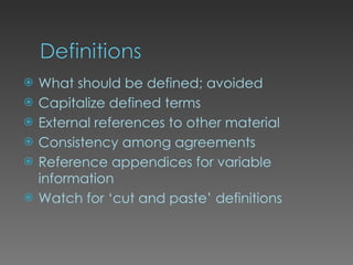 Licensing Agreement Terms | PPS | Law