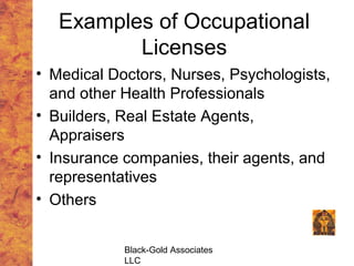 Licensing And Regulation | PPT