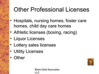 Licensing And Regulation | PPT