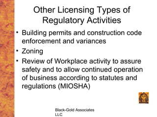 Licensing And Regulation | PPT