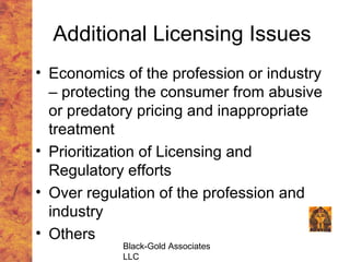 Licensing And Regulation | PPT