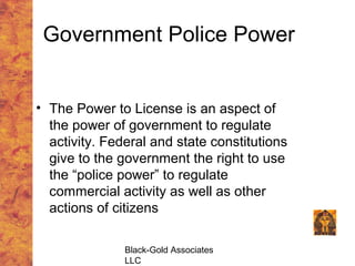 Licensing And Regulation | PPT