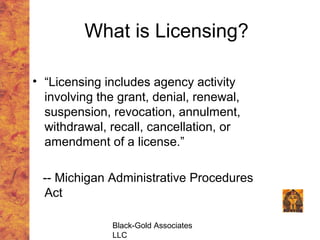 Licensing And Regulation | PPT