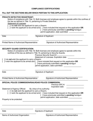 Licensing application | PDF