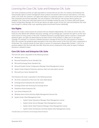 Licensing core cal_and_enterprise_suite | PDF