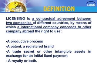 Licensing entry mode | PPT | Free Download