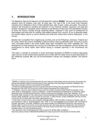 Licensing Of Modified Virgin Coconut Oil In Malaysia | PDF | Agriculture | Industries