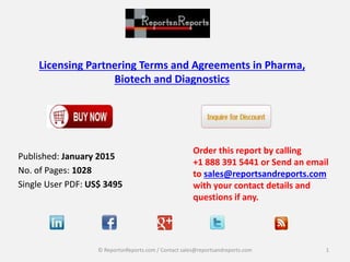 Licensing partnering terms and agreements in pharma, biotech and ...