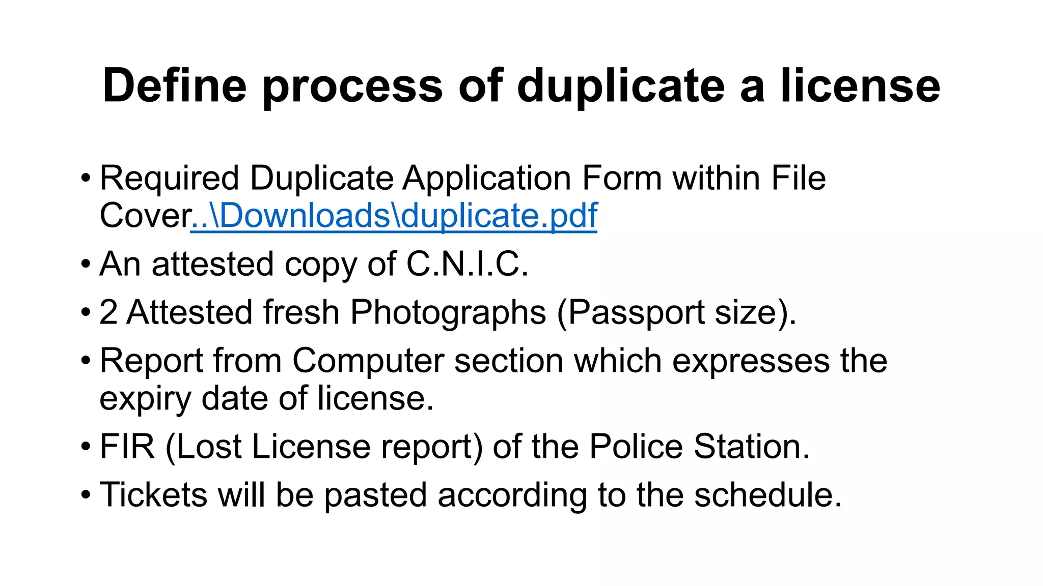 Licensing process in punjab qasim | PPTX