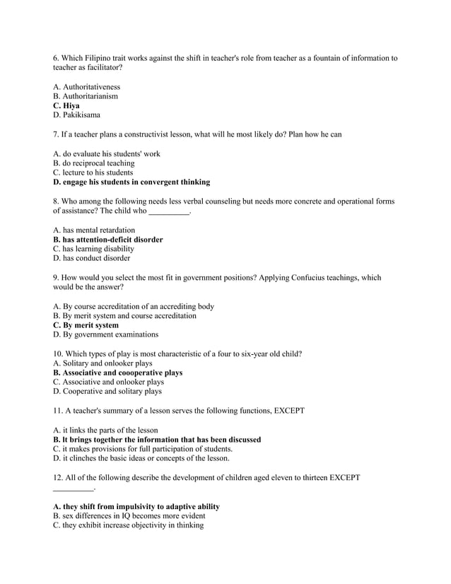 Licensure examination for teachers | DOCX