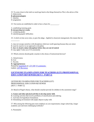 Licensure examination for teachers1 | DOCX