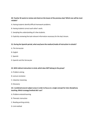 Licensure examination for teachers set 1 part 1 | PDF