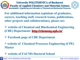 Engineering and Informatics in Chemical and Biochemical Processes | PPT
