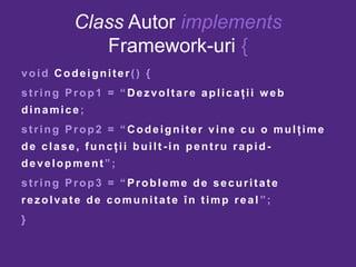 Licenta Framework-uri web | PPT