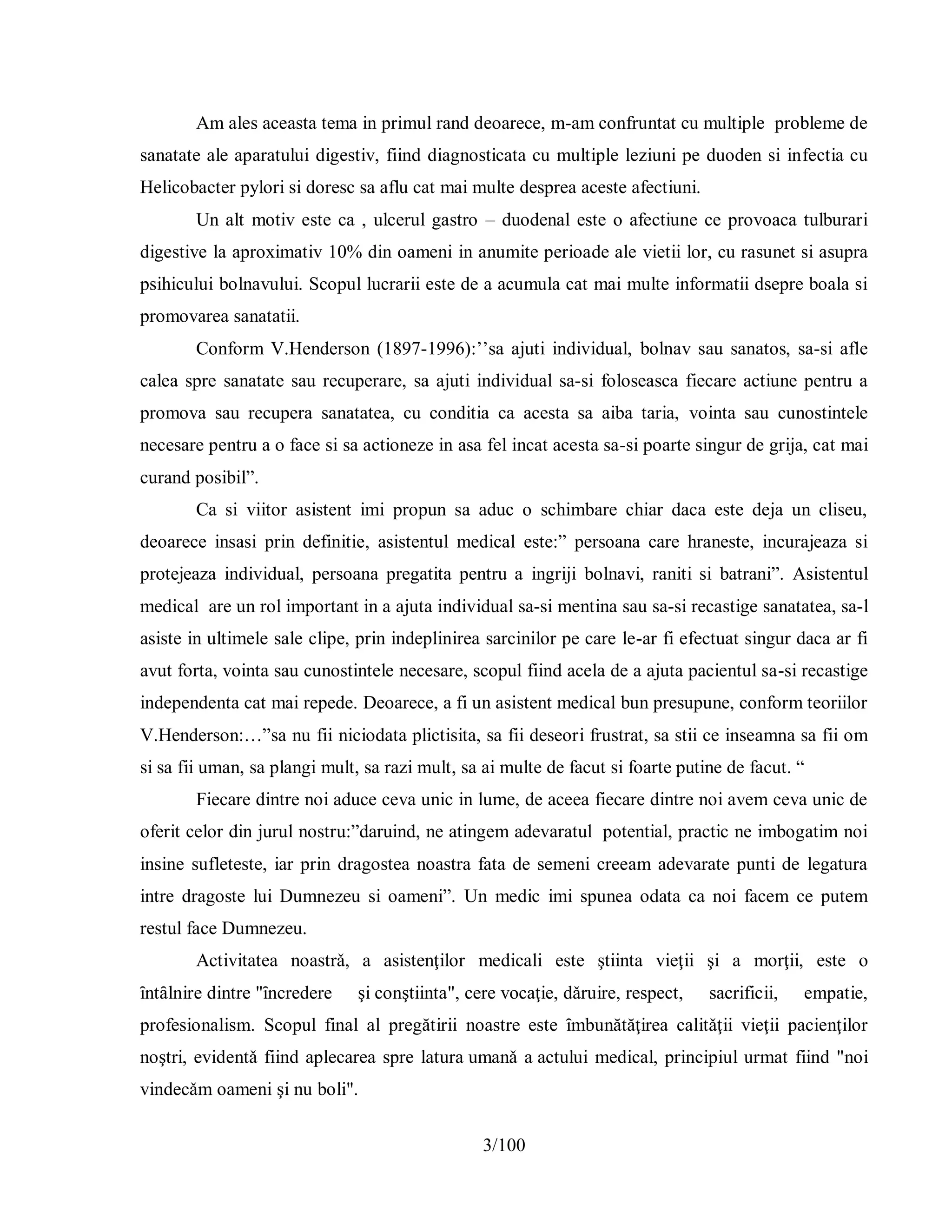 ROLUL ASISTENTULUI MEDICAL ȊN ȊNGRIJIREA PACIENTULUI CU ULCER GASTRO ...