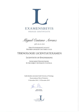 Licentiate diploma | PDF