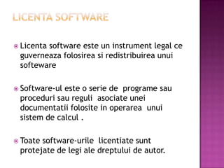 Licentierea Software | PPTX