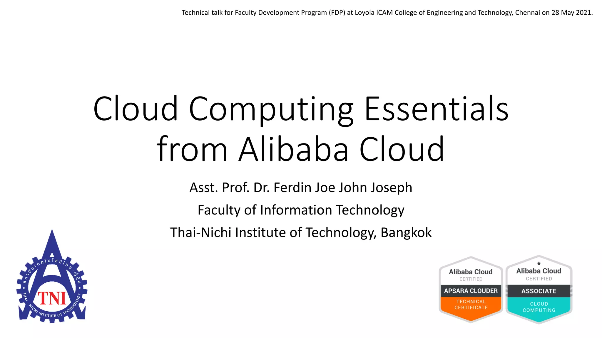 Cloud Computing Essentials in Alibaba Cloud | PPT