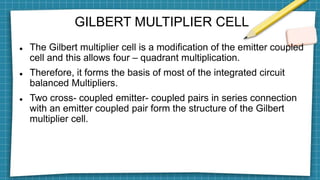 LIC Gowrishankar (Gilbert multiplier cell) (1).pptx