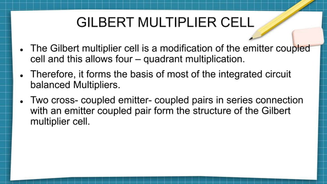 LIC Gowrishankar (Gilbert multiplier cell) (1).pptx