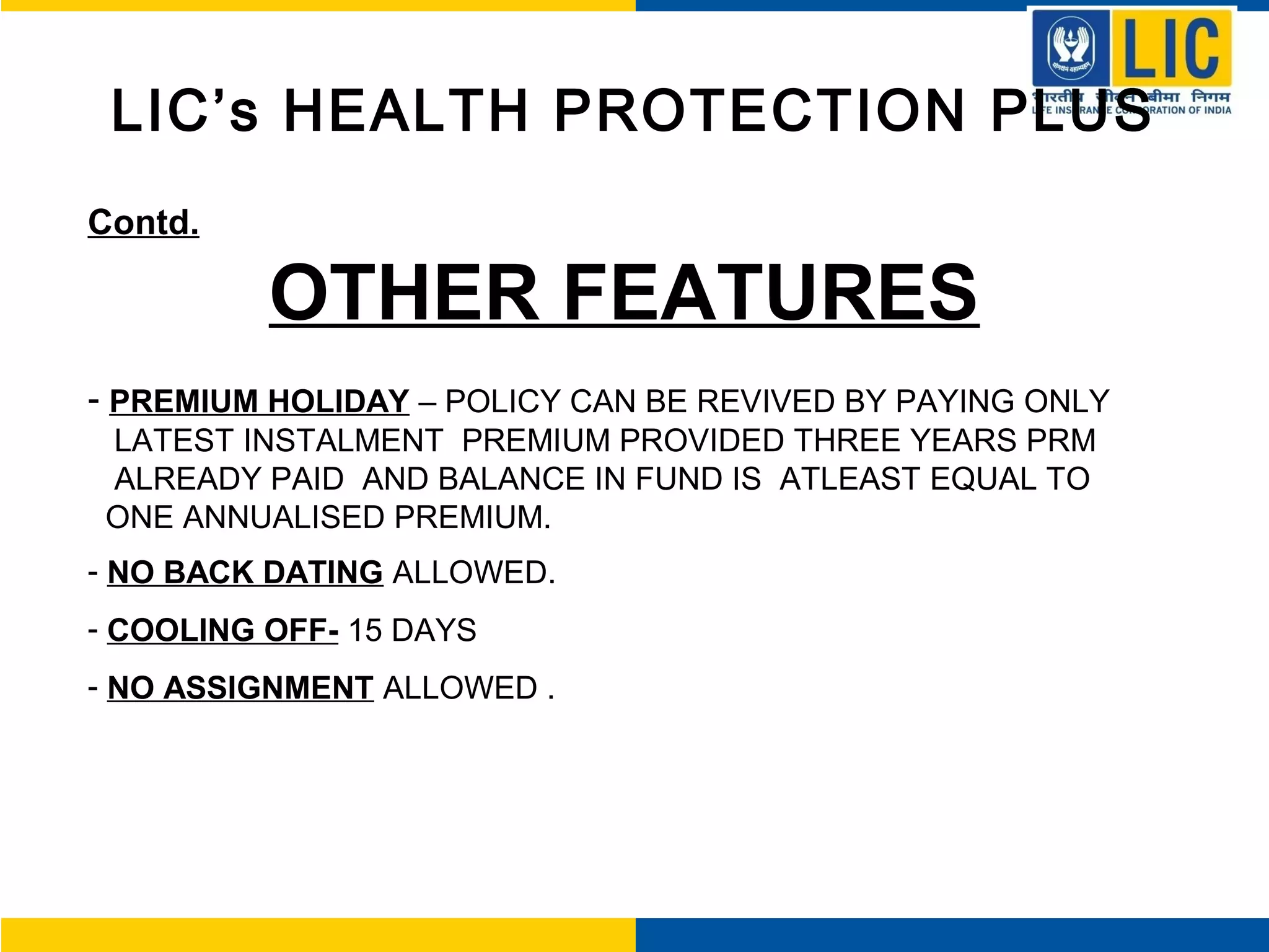 Lic health protection plus 902 | PPT