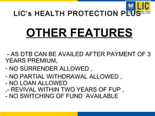 Lic health protection plus 902 | PPT