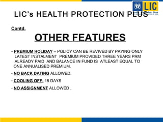 Lic health protection plus 902 | PPT