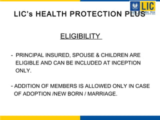 Lic health protection plus 902 | PPT