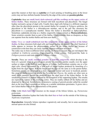 Lichen General Characters by Dr D.Nagaraju | PDF