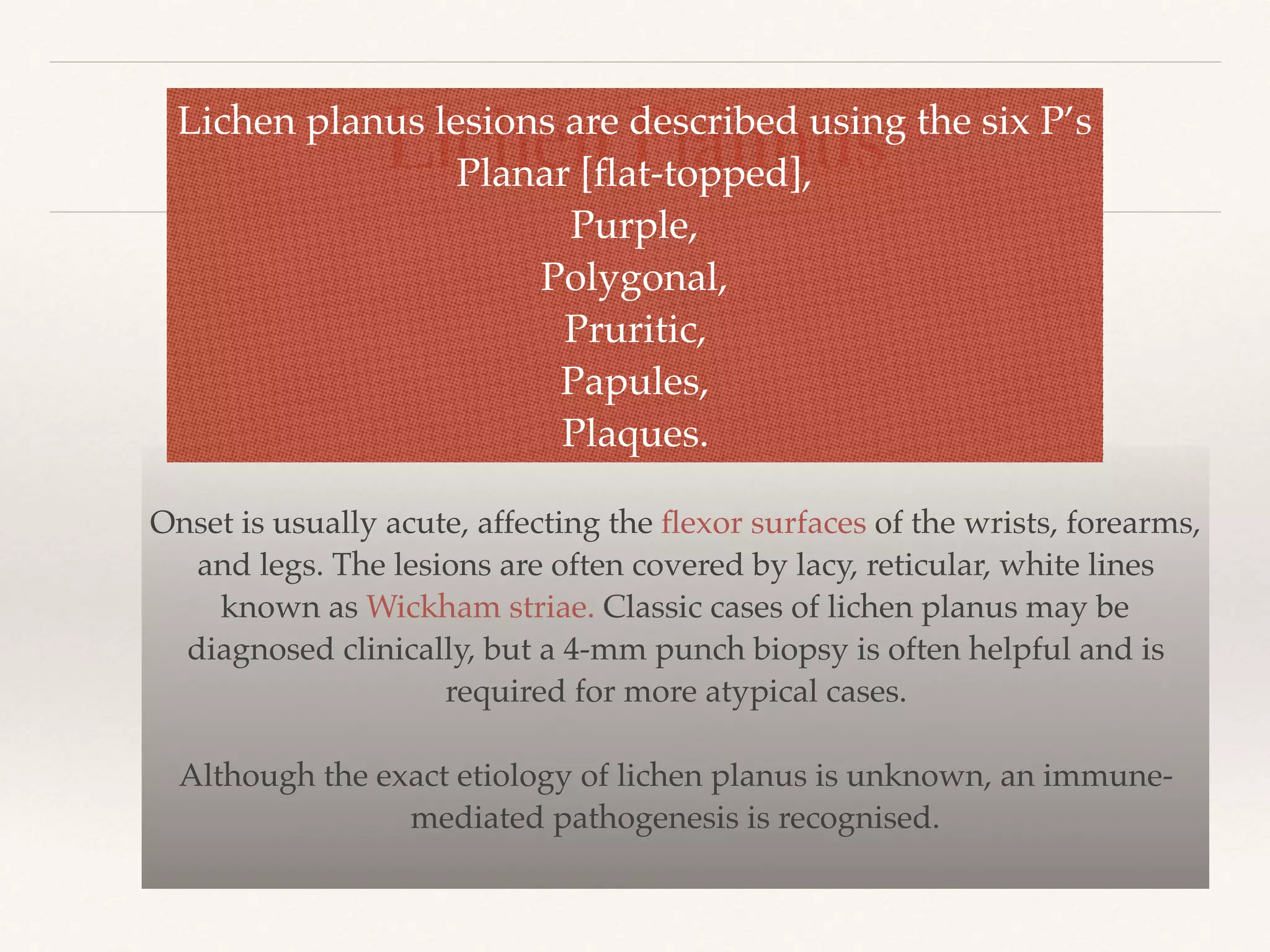 Lichen plannus cured case study | PDF