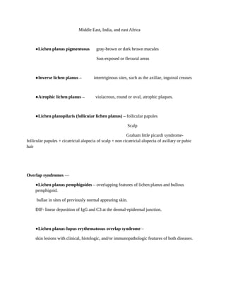 Lichen planus | PDF | Skin and Dermatology | Diseases and Conditions
