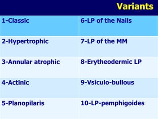 Lichen planus diagnostic and therapeutic challenges | PPTX