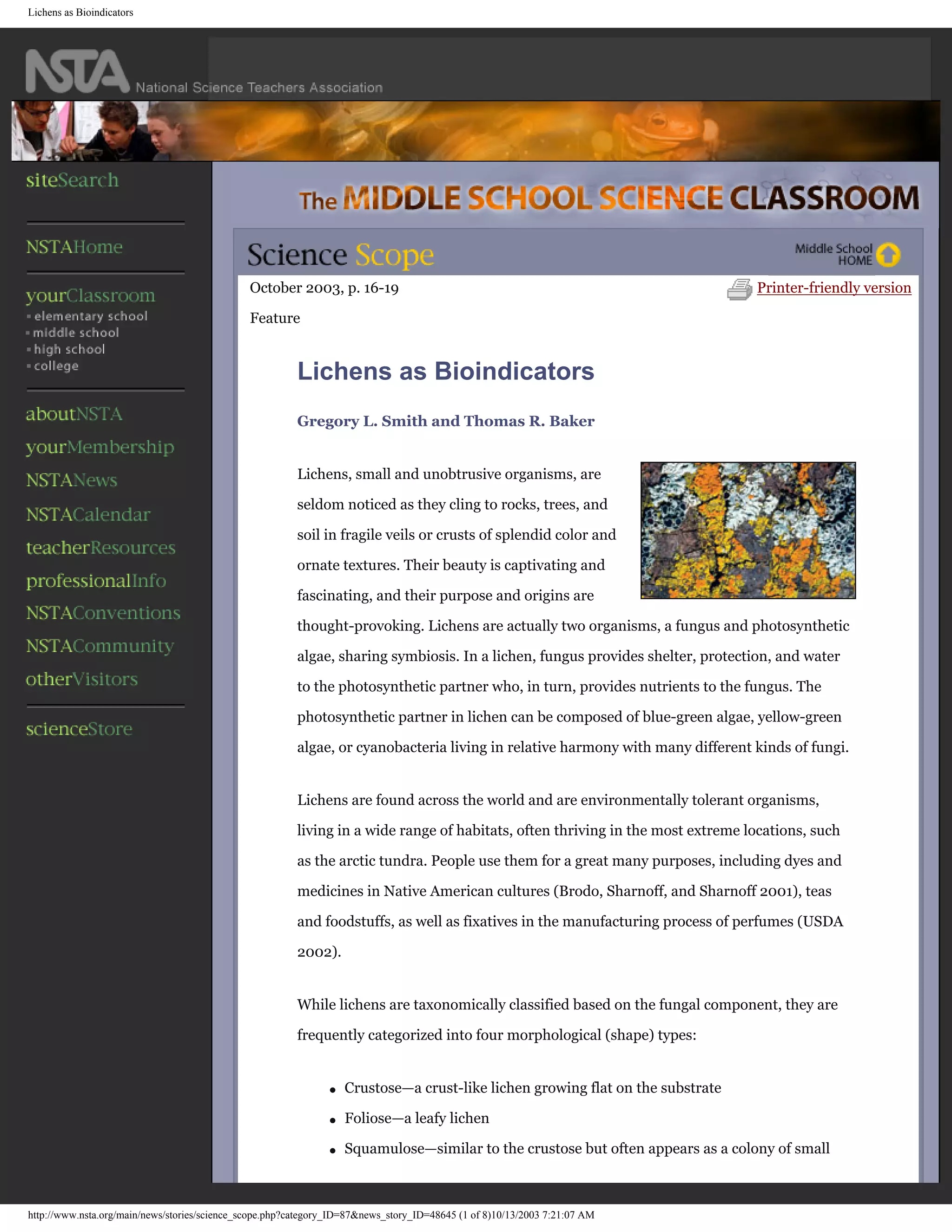 Lichens As Bioindicators | PDF